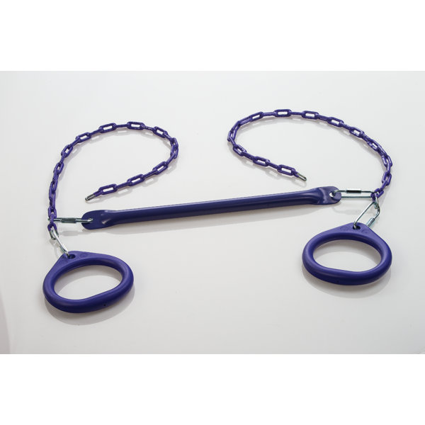 CreativeCedarDesigns Standard Trapeze Bar with Circle Rings and Chains ...