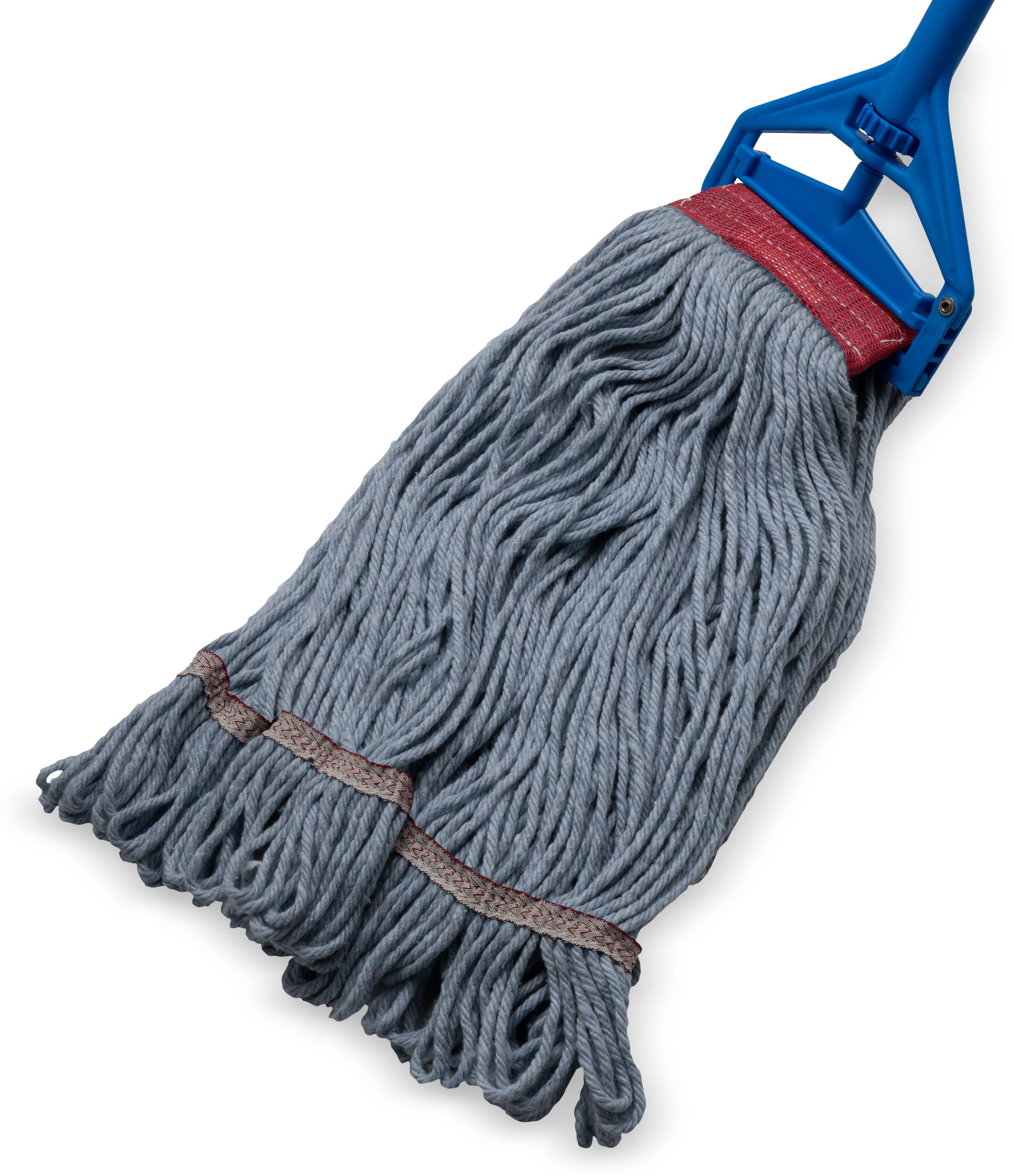 Carlisle Food Service Products Large Blue Looped-End Mop Natural W/Red ...