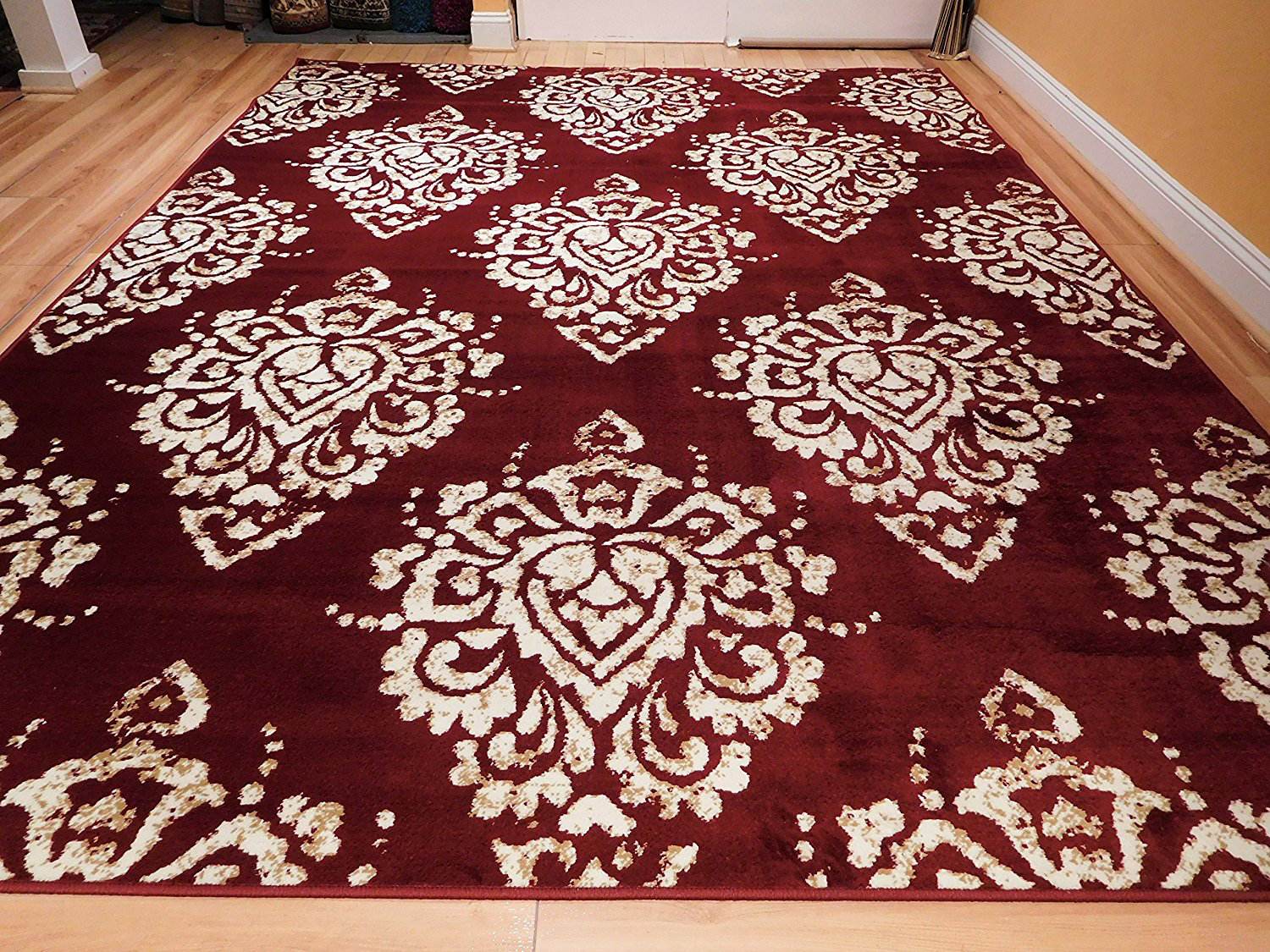 House of Hampton® Berrin Wool Red Area Rug | Wayfair