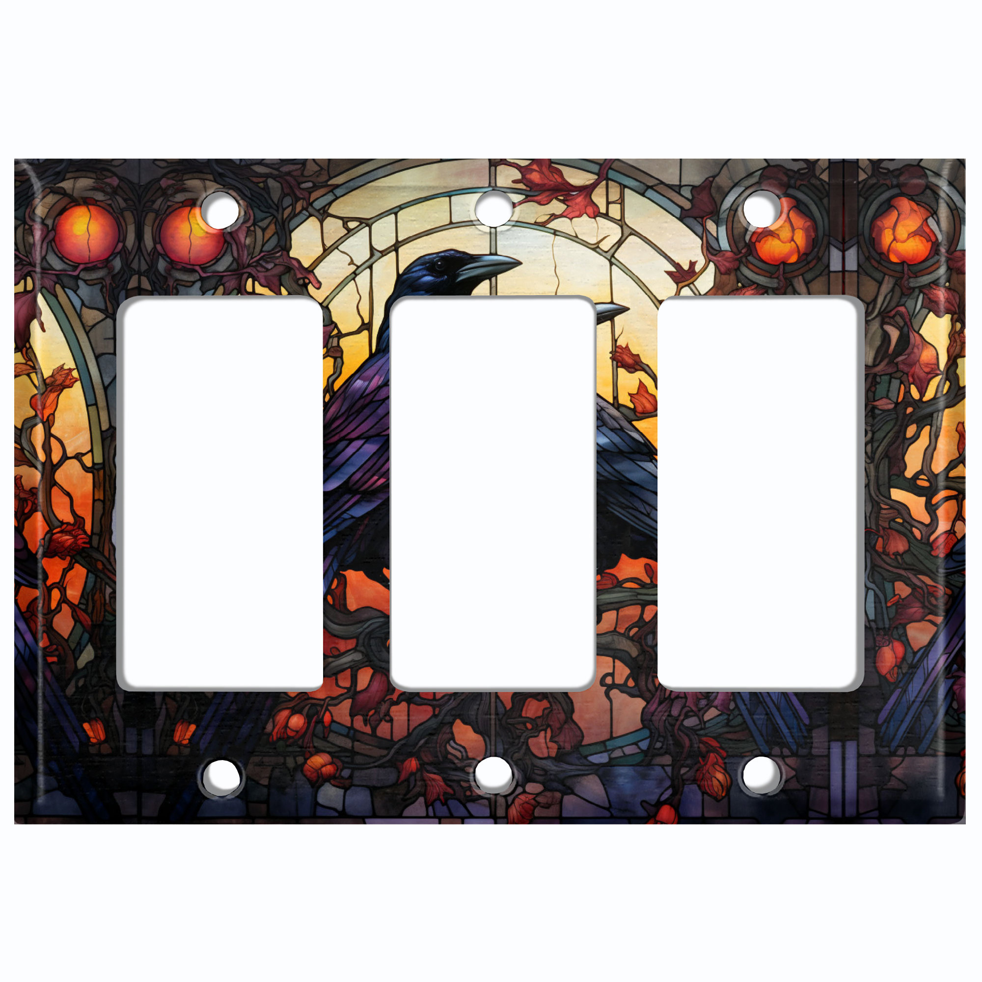 WorldAcc Halloween Spooky Raven Birds Christmas Festive Tree Lights 3 ...