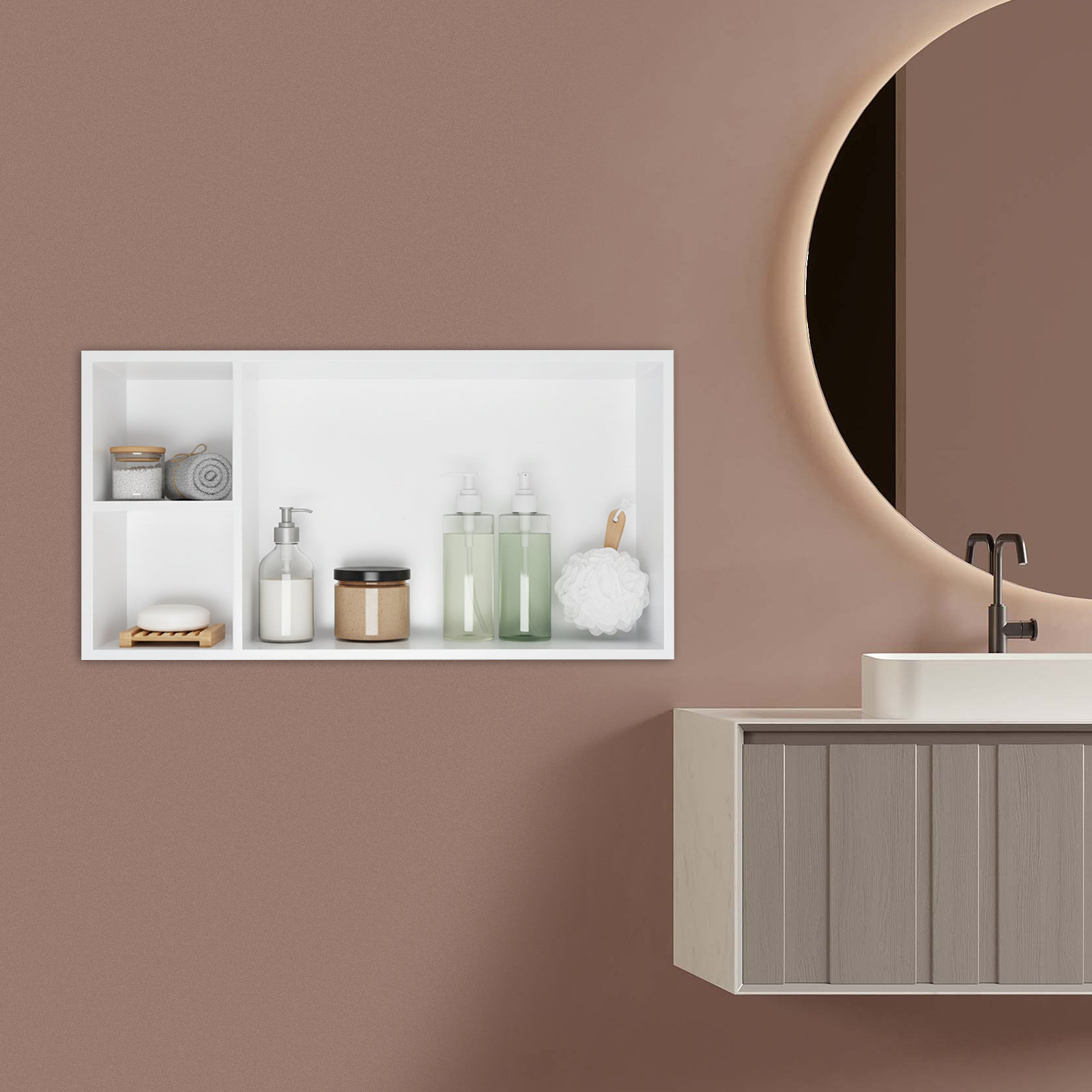 Wrought Studio™ Recessed Niche For Bathroom Storage Wall Niche With ...