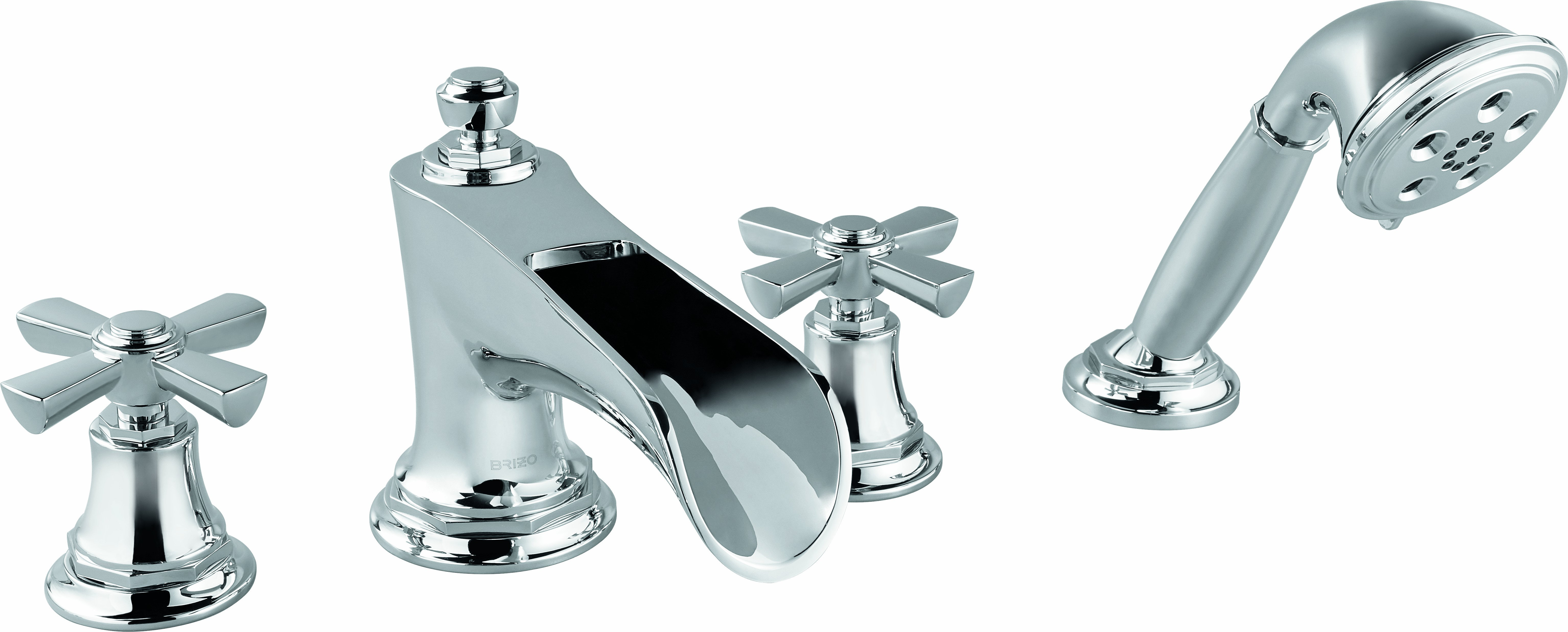 Brizo Rook® Double Handle Deck Mounted Roman Tub Faucet | Perigold