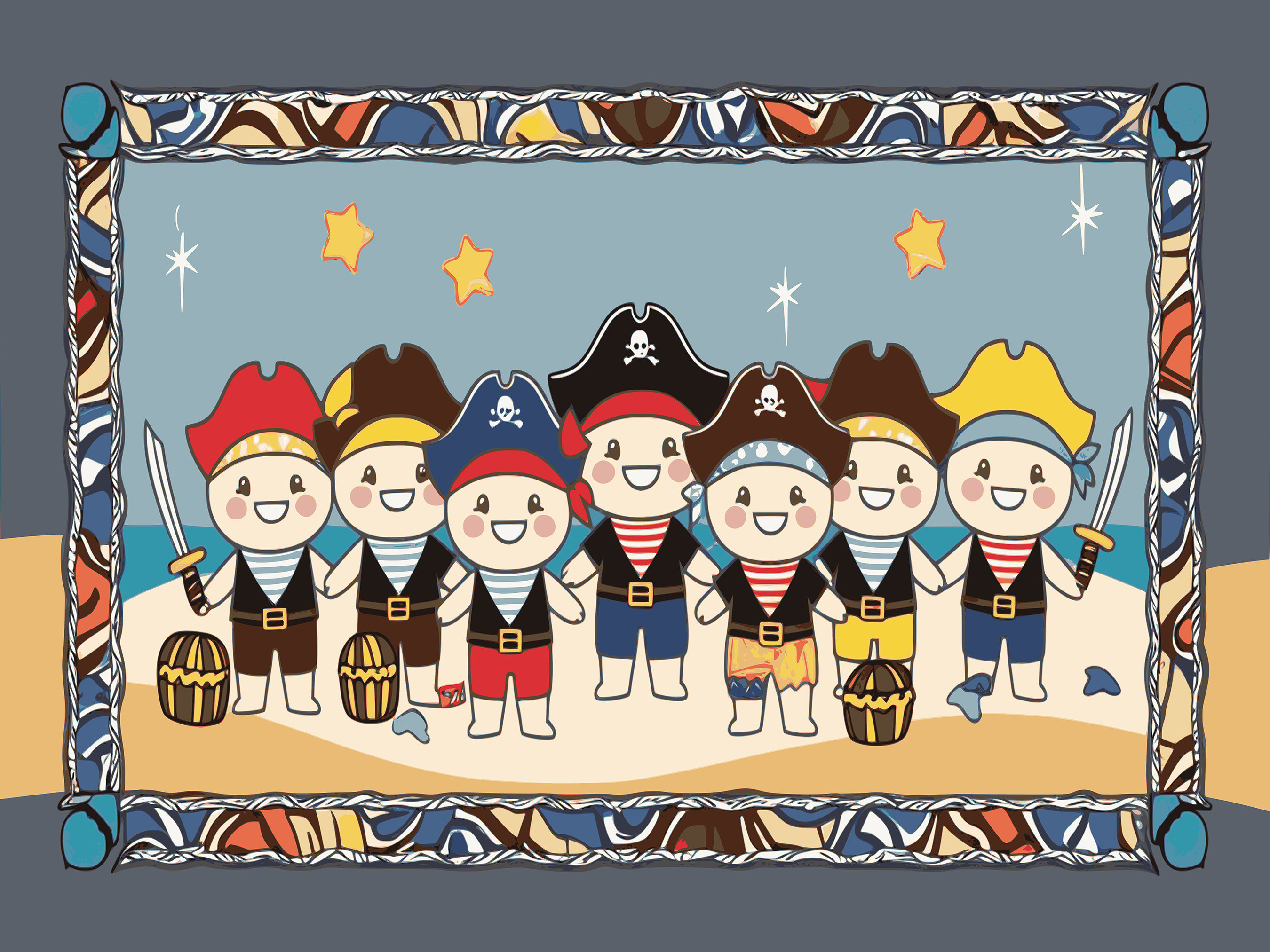 Sunside Sails Pirates Ocean Kids Rug | Wayfair