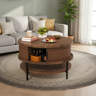 Mercer41 31.5 inch Round Flip-Top Coffee Table with Storage, Farmhouse ...