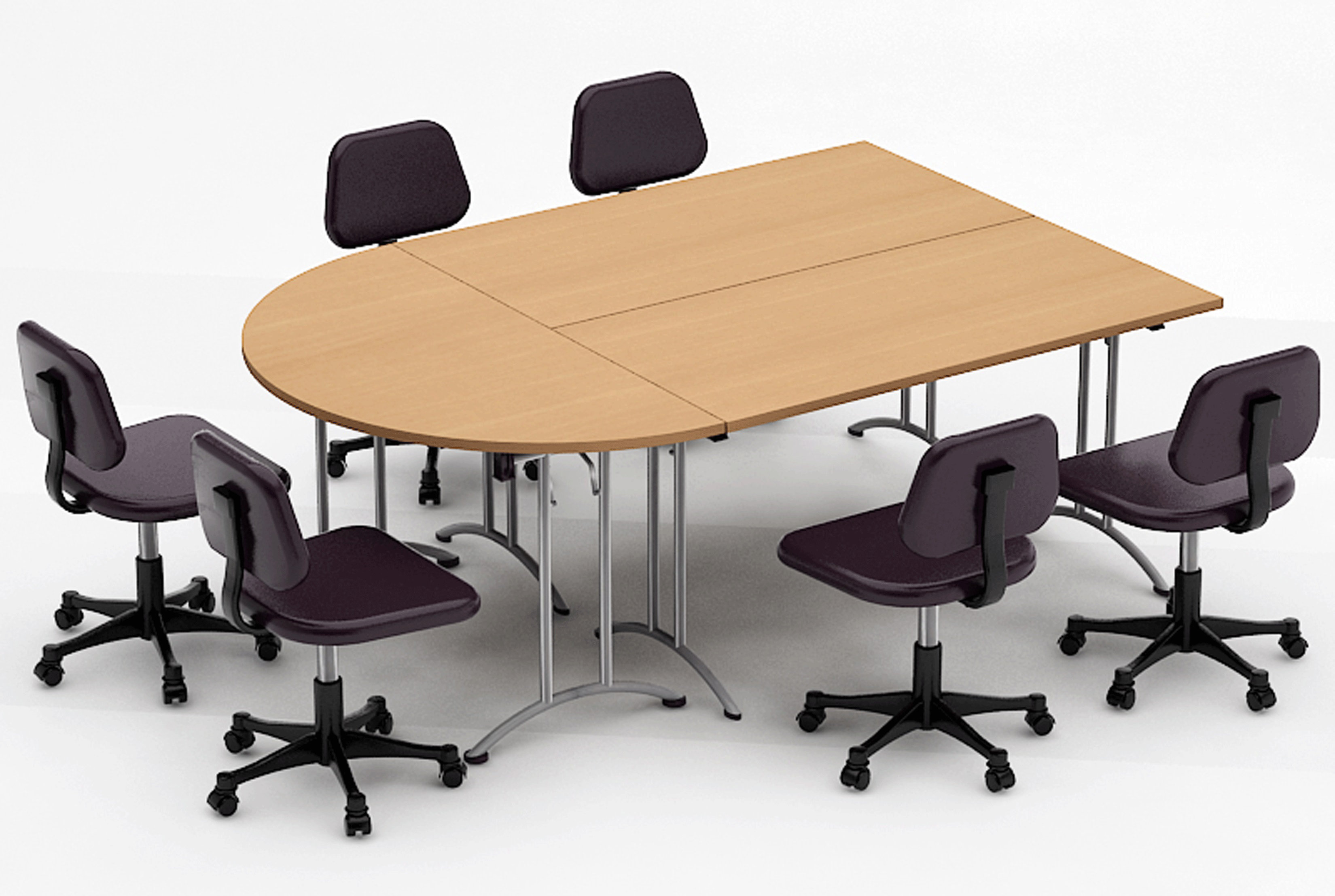 Inbox Zero Aceion Half-Round Conference Table | Wayfair