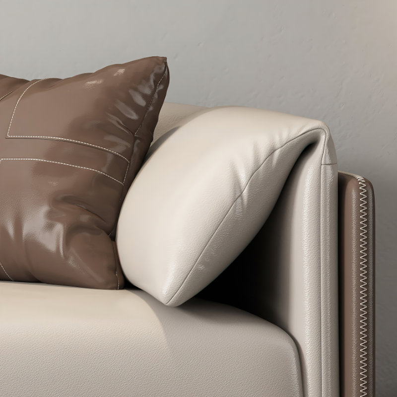 Wrought Studio™ Beniamino Nordic Luxury Simple Three Seat Faux Leather ...