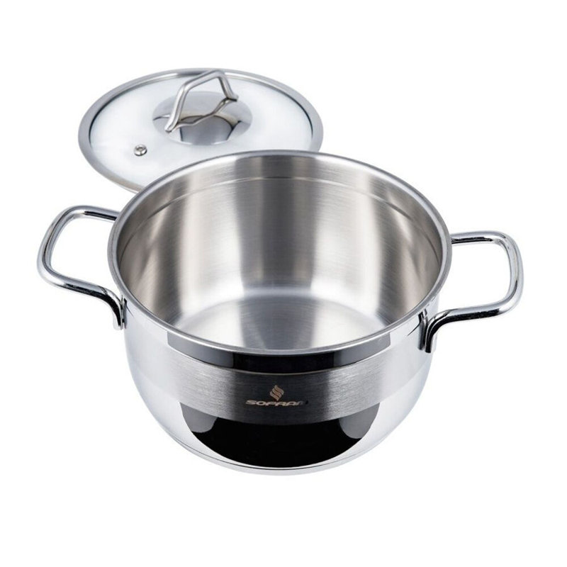 SOFRAM Sofram Non-Stick Stainless Steel Soup Pot with Lid & Reviews ...