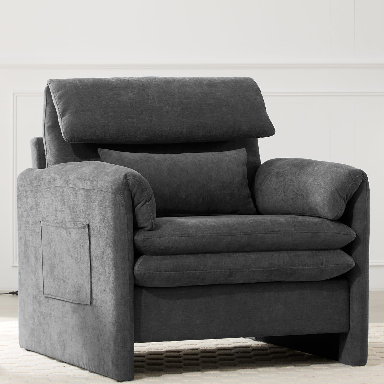 Latitude Run® 36" Wide Deep Seat Lounge Chair Chenille - Plush Comfort ...