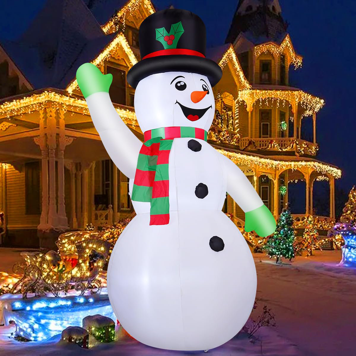 The Holiday Aisle® Christmas Inflatables 7 Ft Christmas Inflatable ...