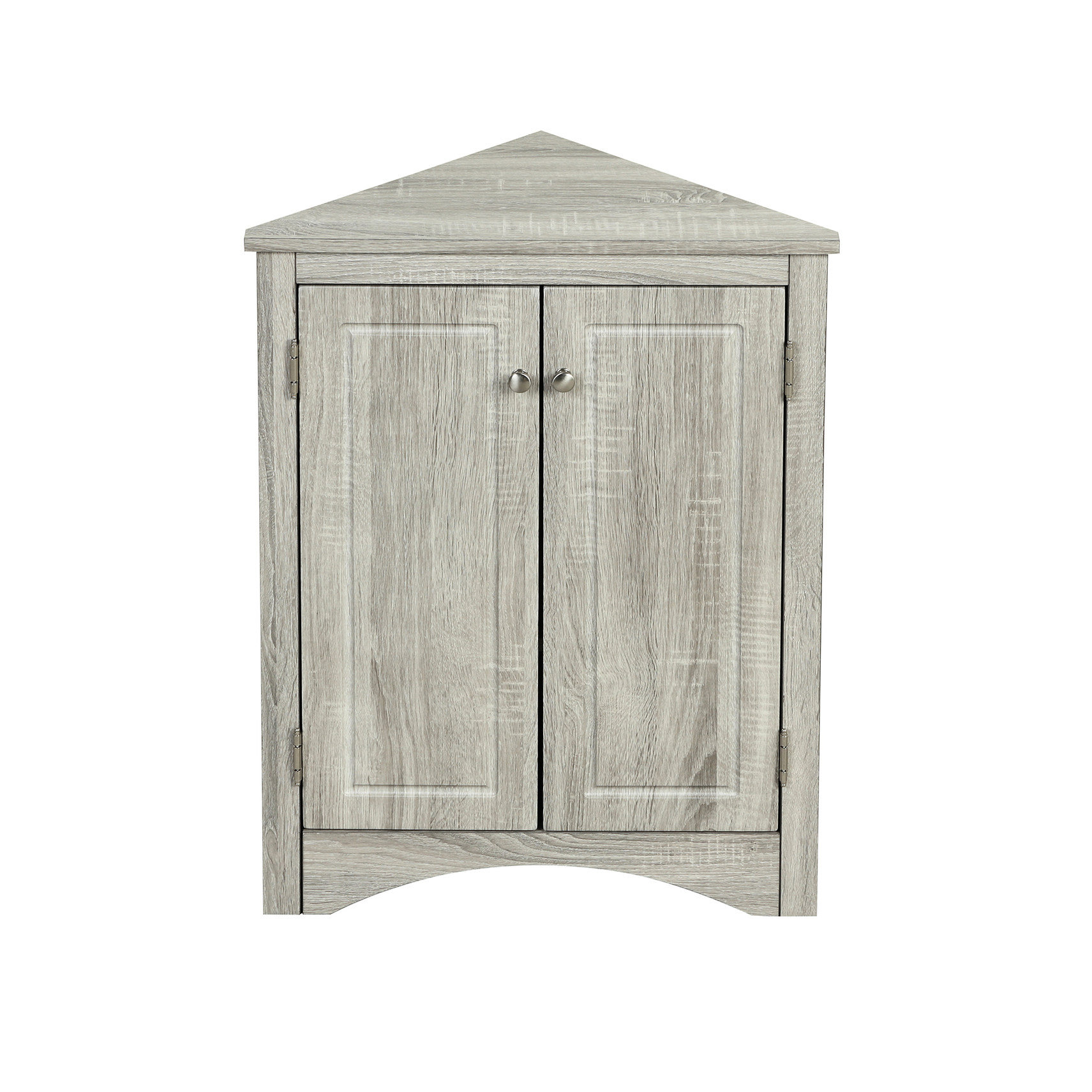 Latitude Run® Stylish Black Triangle Cabinet With Adjustable Shelves ...