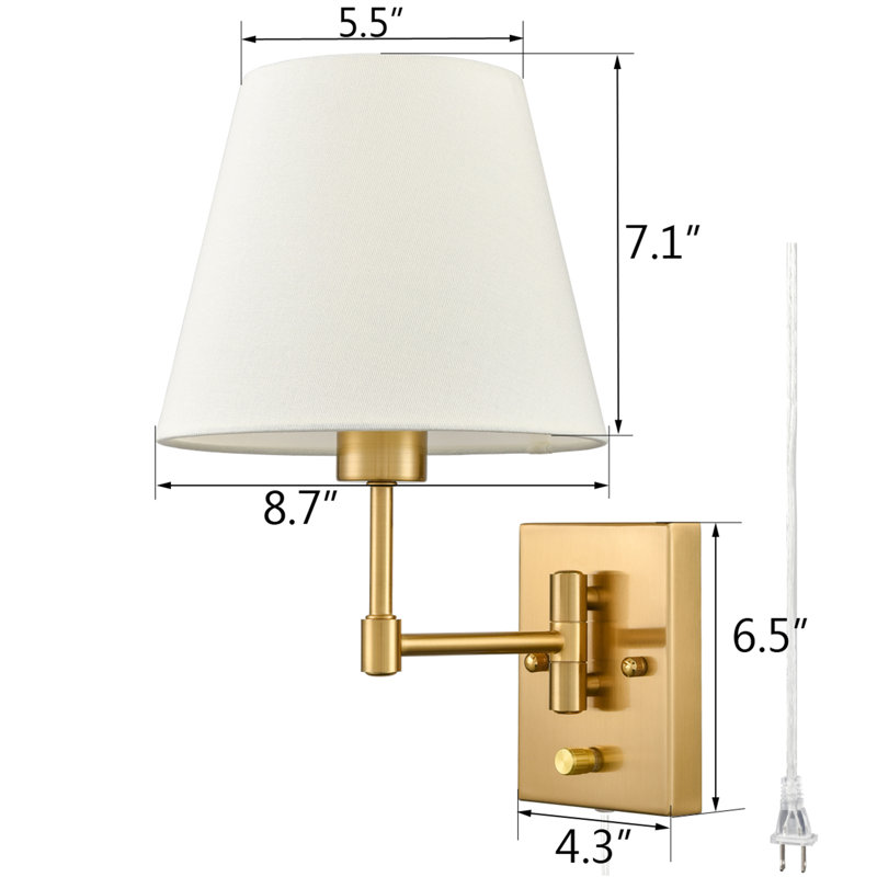 Mercer41 Gralin Iron Plug-in Wall Sconce & Reviews | Wayfair
