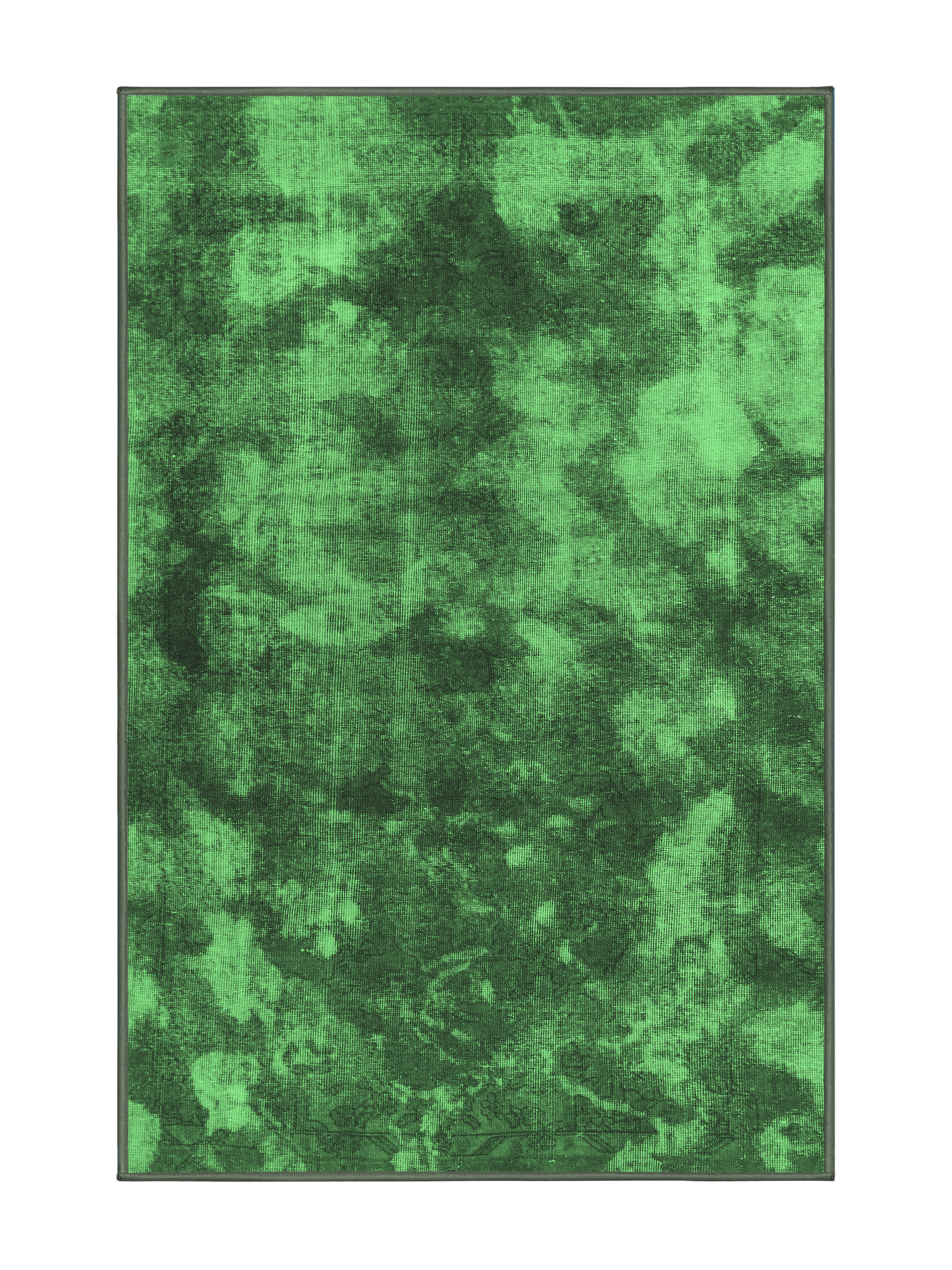 Everly Quinn Abstract 830 Emerald Green Machine Washable Area Rugs ...