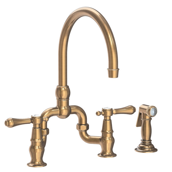 Newport Brass Chesterfield Kitchen Bridge Faucet with Side Spray | Wayfair