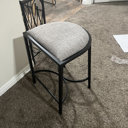 Latitude Run® Ellery Upholstered 24'' Counter Stool with Metal Frame ...