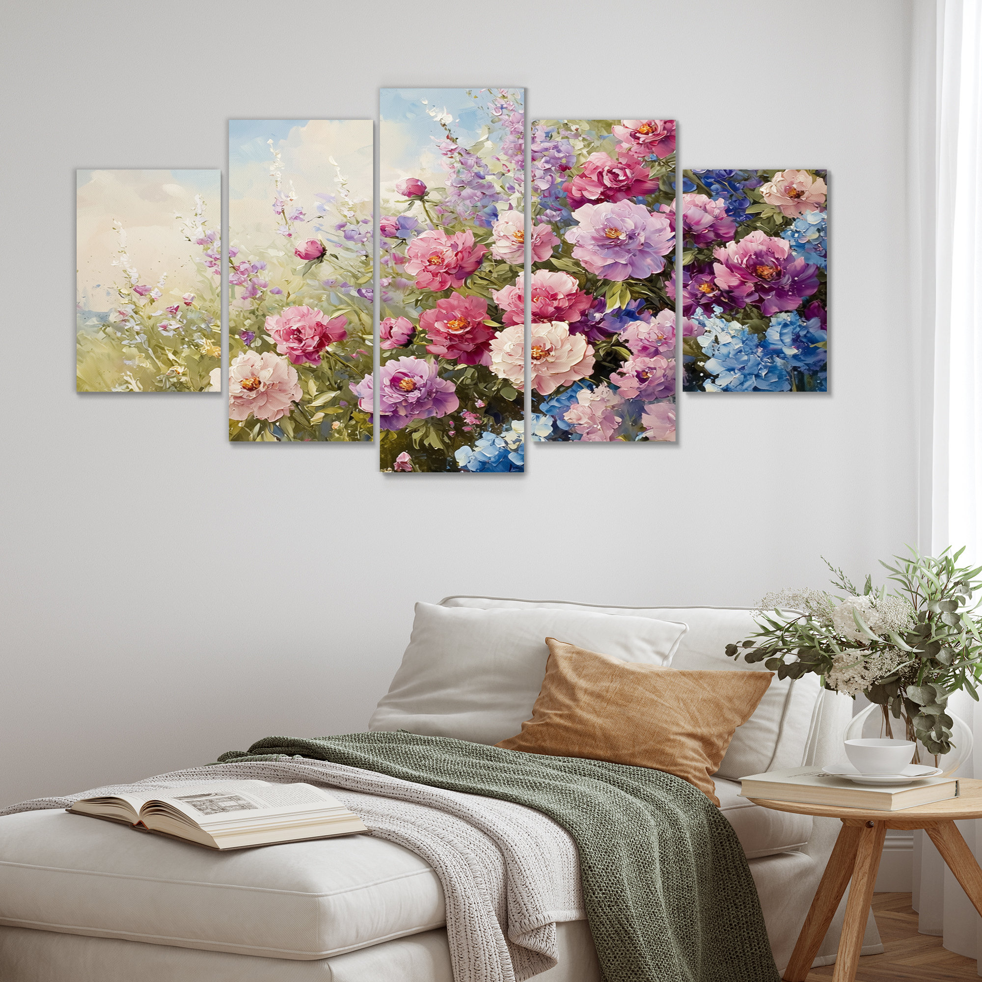 Red Barrel Studio® Country Side Bloom Of Peones And Wildflowers I ...