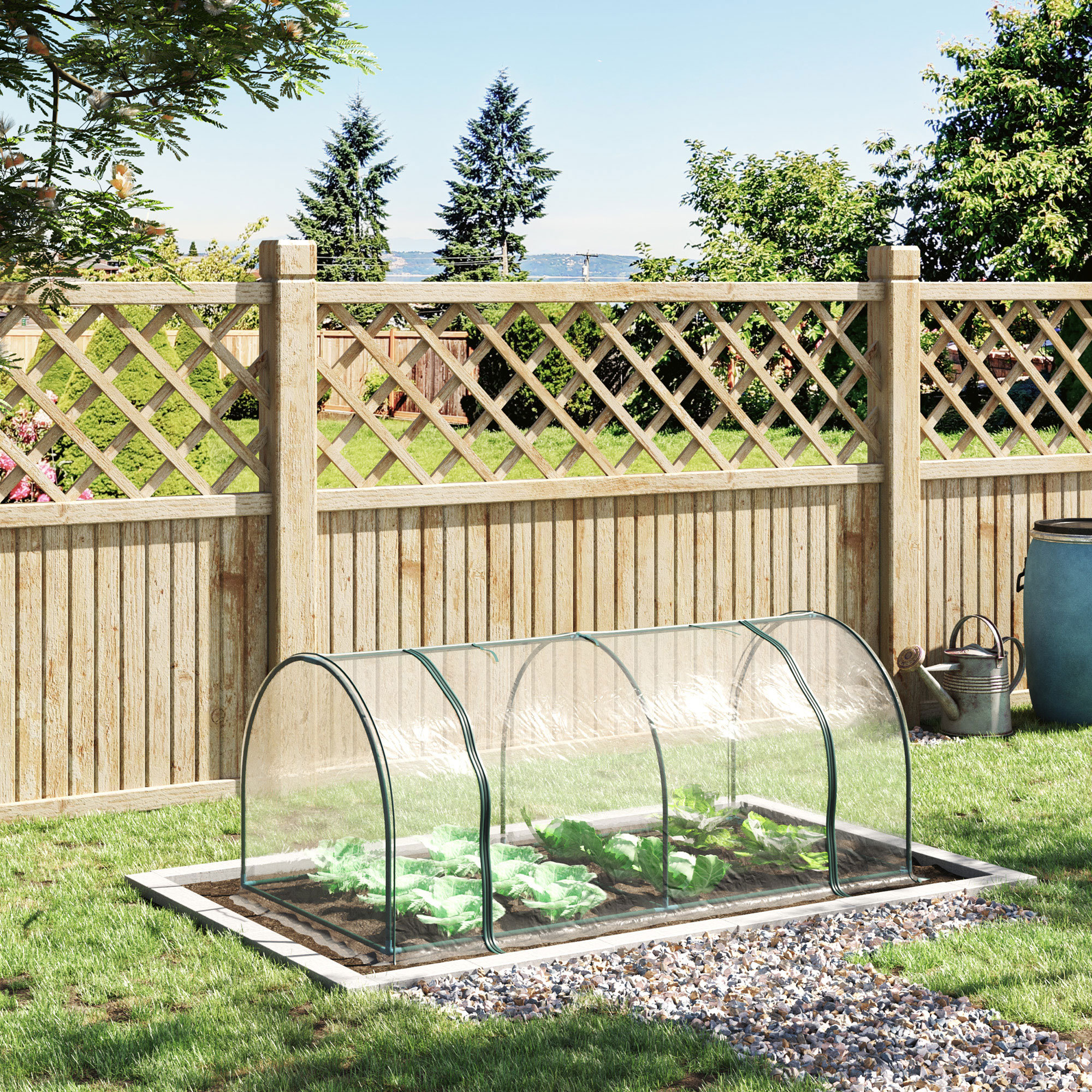 Outsunny 11' x 3' x 2.5' Mini Greenhouse, Portable Tunnel Green House ...