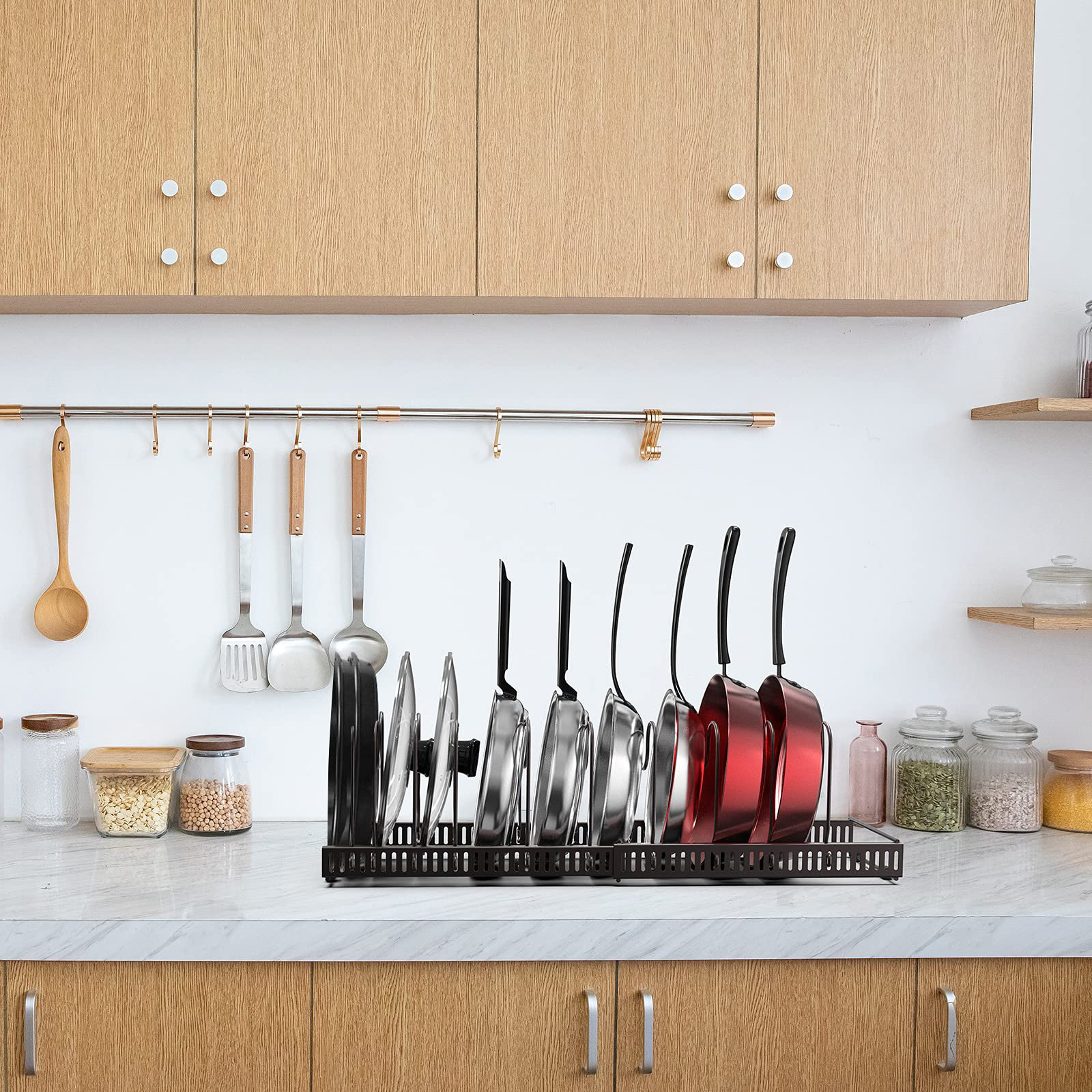 Prep & Savour Metal Rectangle Freestanding Pot Rack | Wayfair