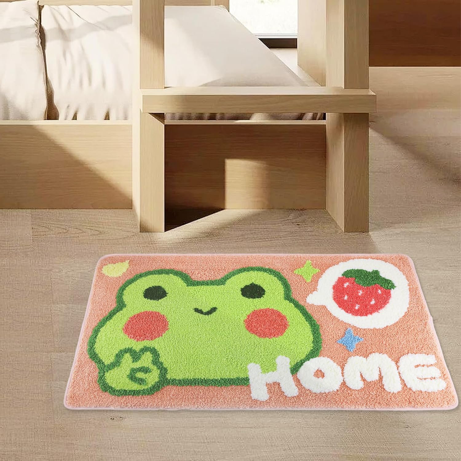 Red Barrel Studio Cute Frog Bathroom Rug Cute Animal Bath Mat Non-Slip ...