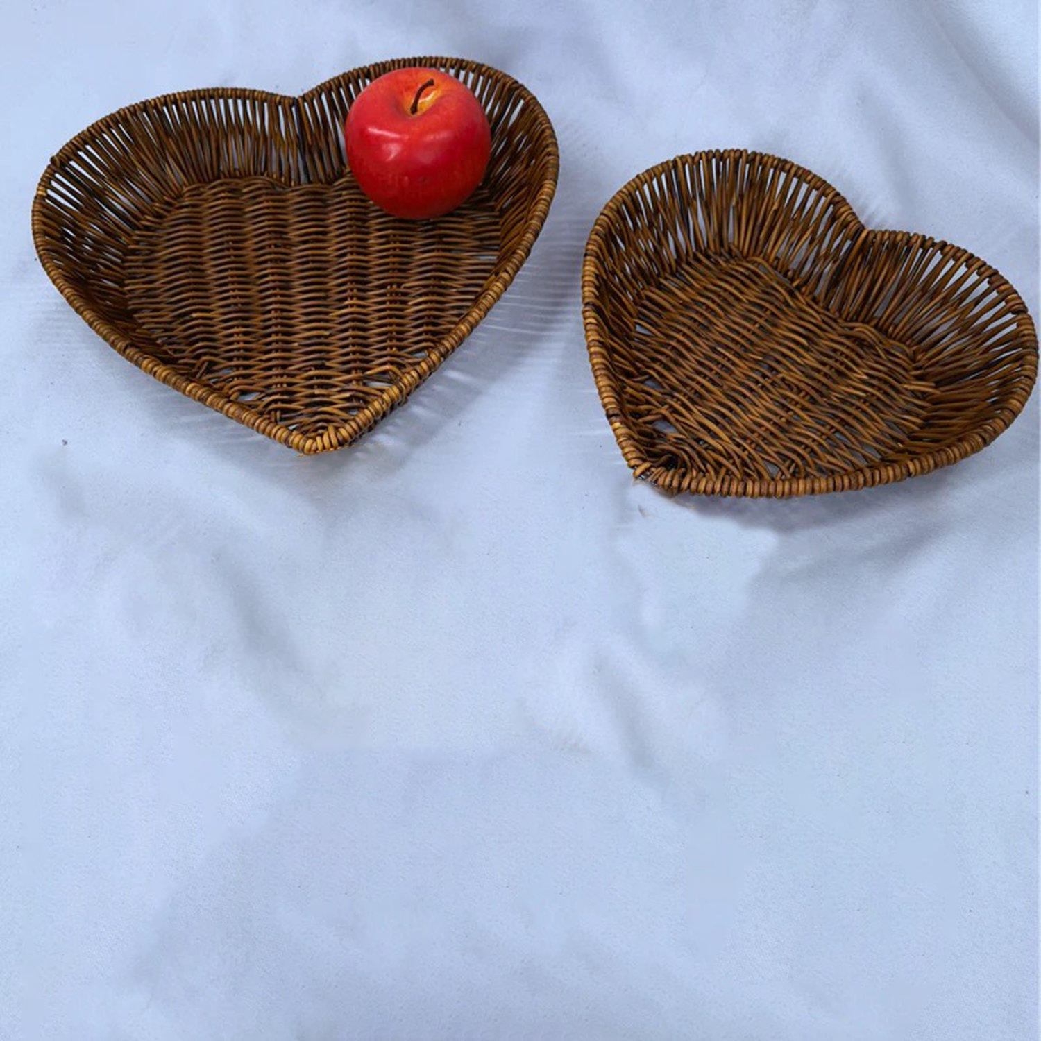 Bay Isle Home™ Heart Shaped Baskets,2 Pack Imitation Rattan Woven ...
