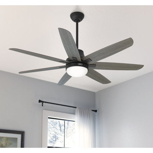 Hunter Fan 60" Wilder 7 - Blade Standard Ceiling Fan with Wall Control ...