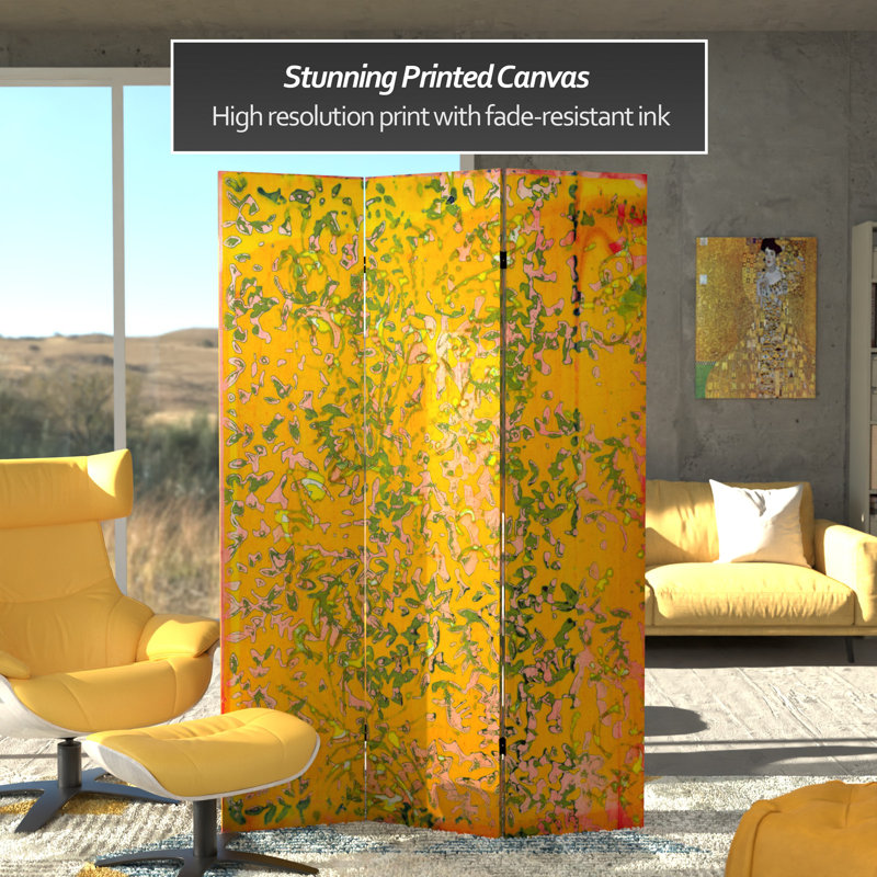 Oriental Furniture 6 ft. Tall Double Sided Ivy Canvas Room Divider ...