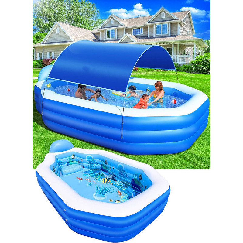 HIGEMZ 2.1 ft x 10.4 ft x 6.3 ft Vinyl Inflatable Pool | Wayfair