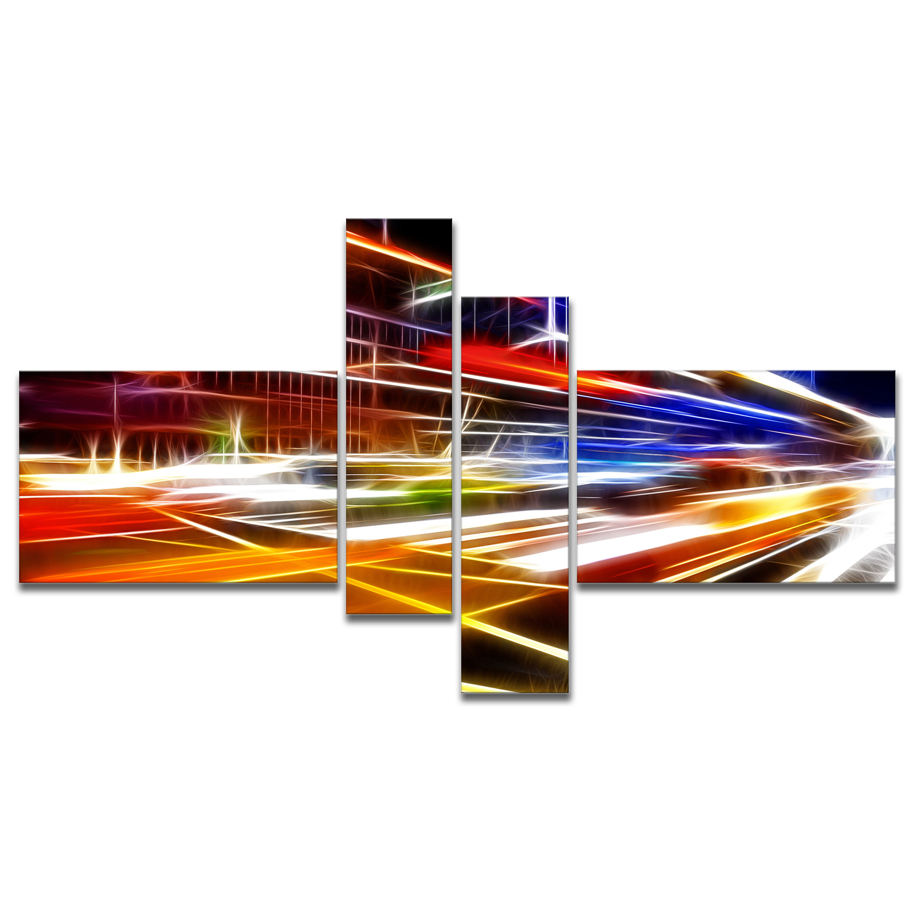 East Urban Home 'High Speed Traffic Trails' Graphic Art Print Multi ...