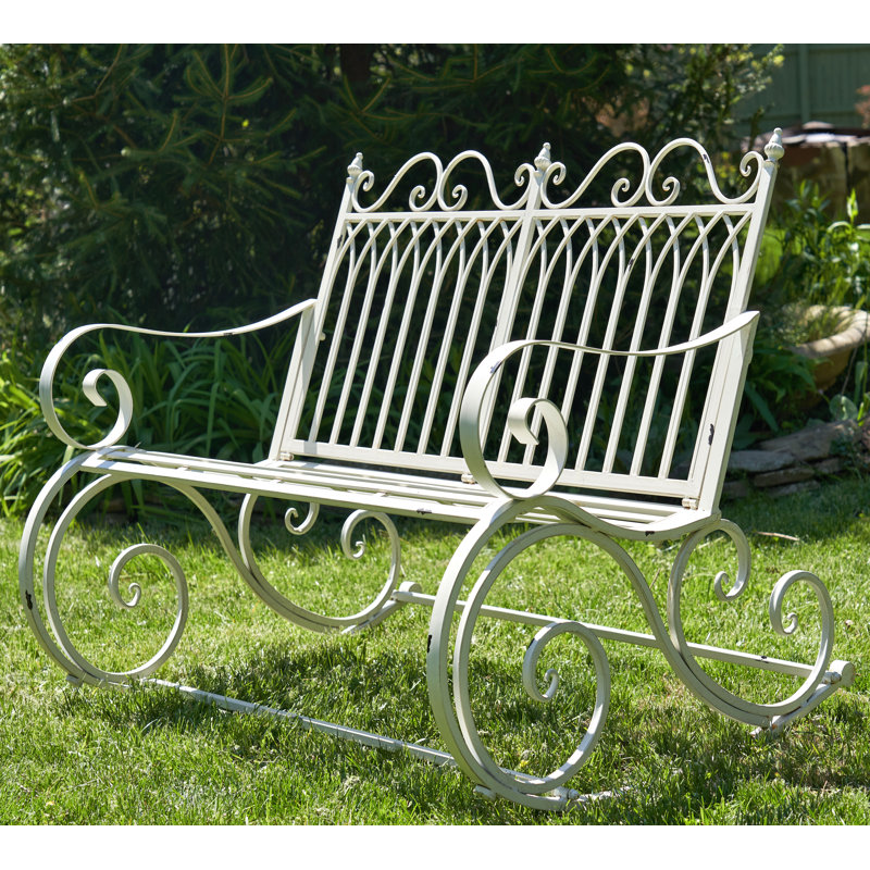 Ophelia & Co. Dominy Metal Outdoor Rocking Bench & Reviews | Wayfair