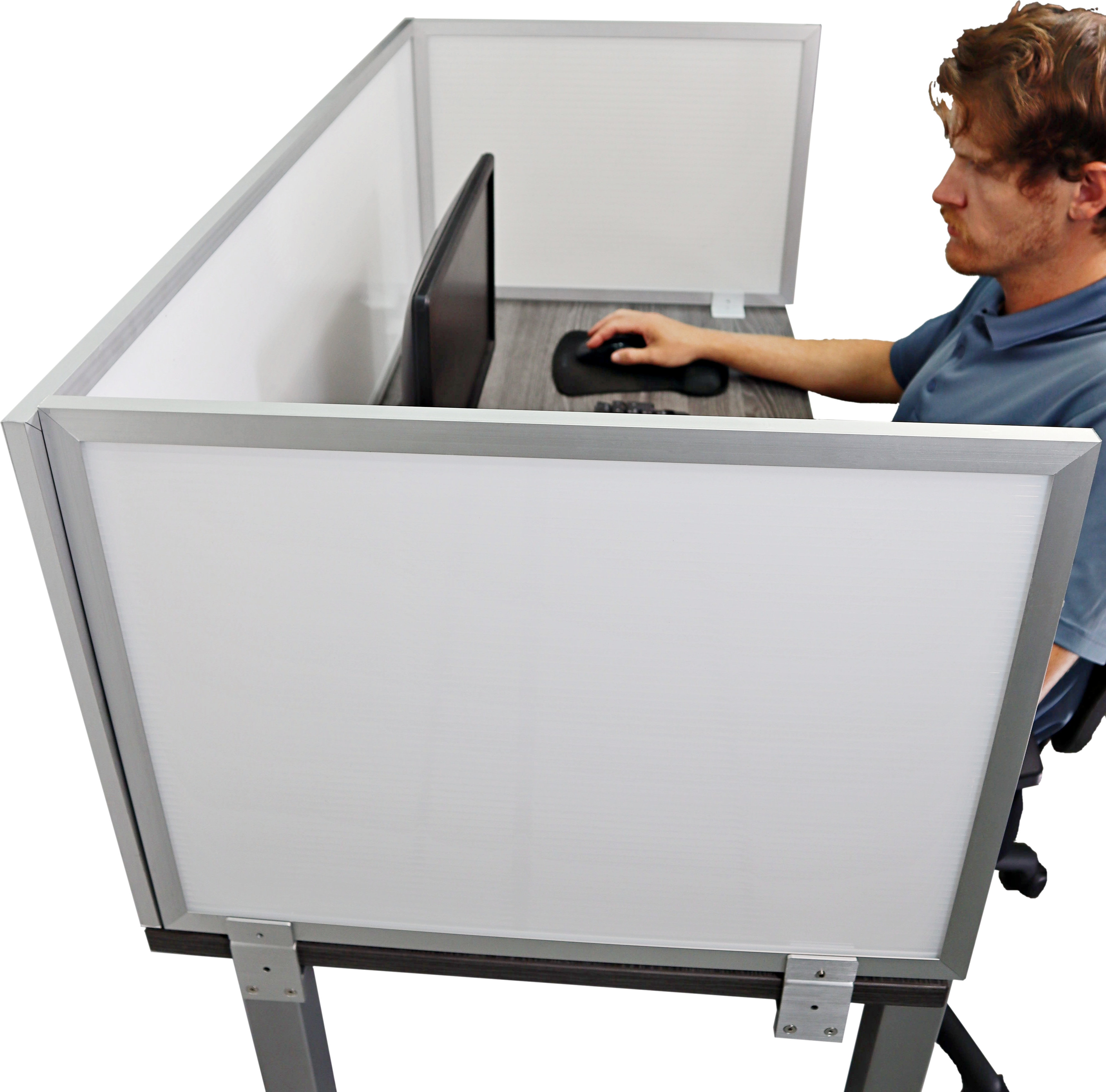 OBEX Polycarbonate Desk Mounted Privacy Panel | Wayfair