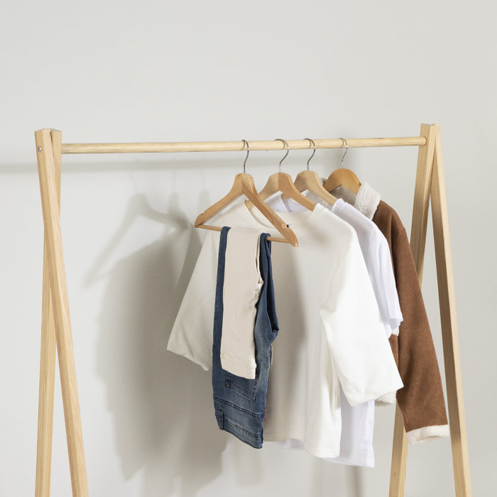 South Shore Sweedi Solid Wood Clothes Rack | Wayfair