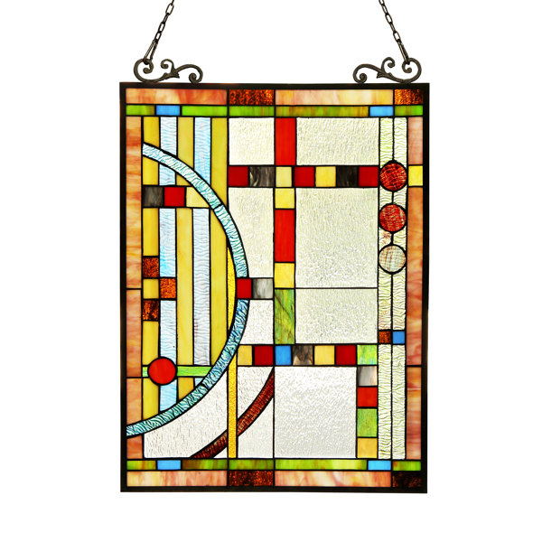 Astoria Grand Tiffany Glass Window Panel & Reviews | Wayfair