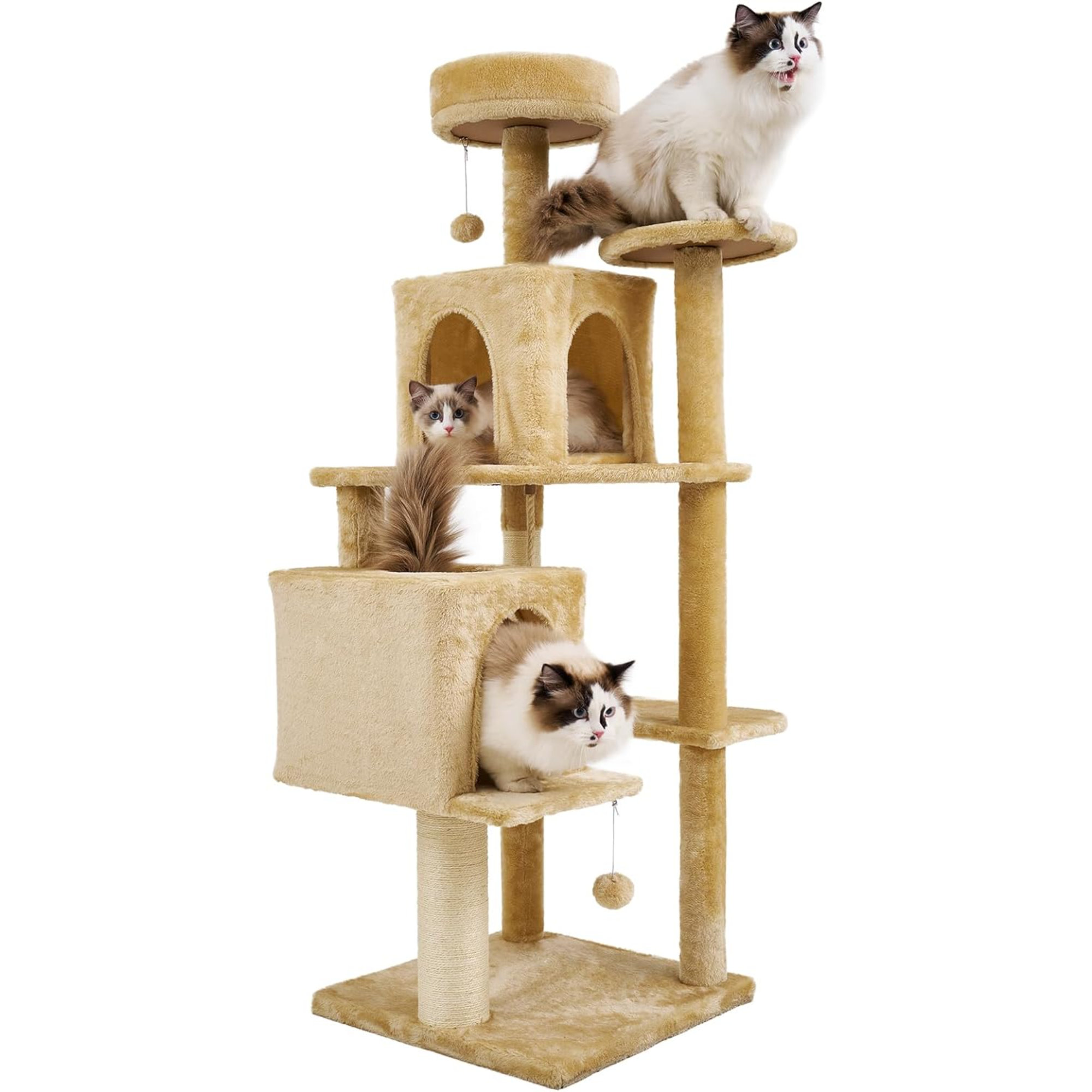 ToccoLeggero Large Cat Tower Cat Tree For Indoor Cats, Multi-Level ...