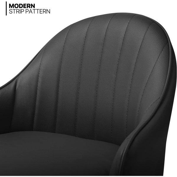 Hokku Designs Modern Shell Back Bar Stools PU Leather Counter Height ...