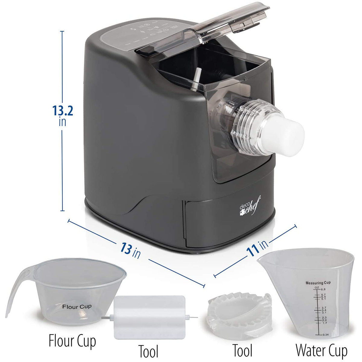 Deco Chef Automatic Pasta Maker, 13 Pasta Types, Ready In 15 Minutes ...
