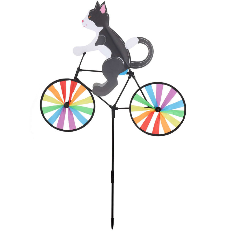 Arlmont & Co. Nkosi Animal Riding Bike Wind Spinner Outdoor Windmill ...