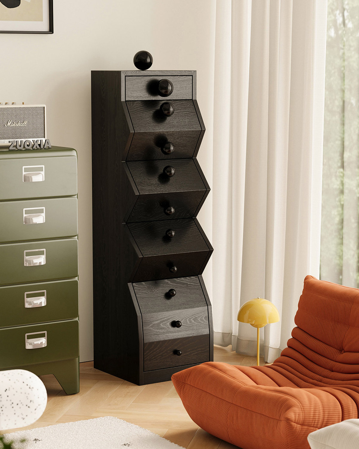 Stylistics Savvy 13.78" Abstract Manufactured Wood Accent Chest | Wayfair