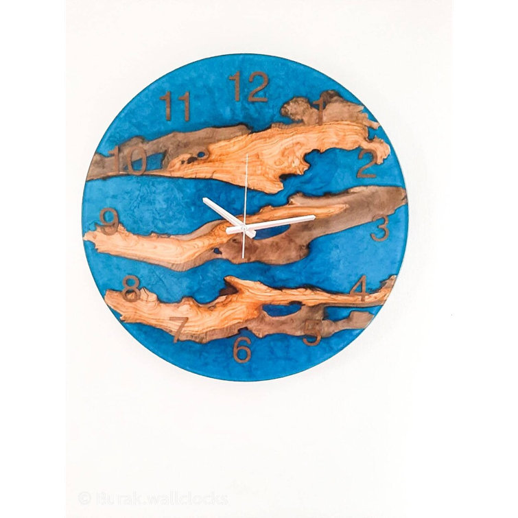 Resinwoodliving Wood Wall Clock | Wayfair