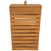 Corrigan Studio® Solid Teak Wood Laundry Basket | Wayfair