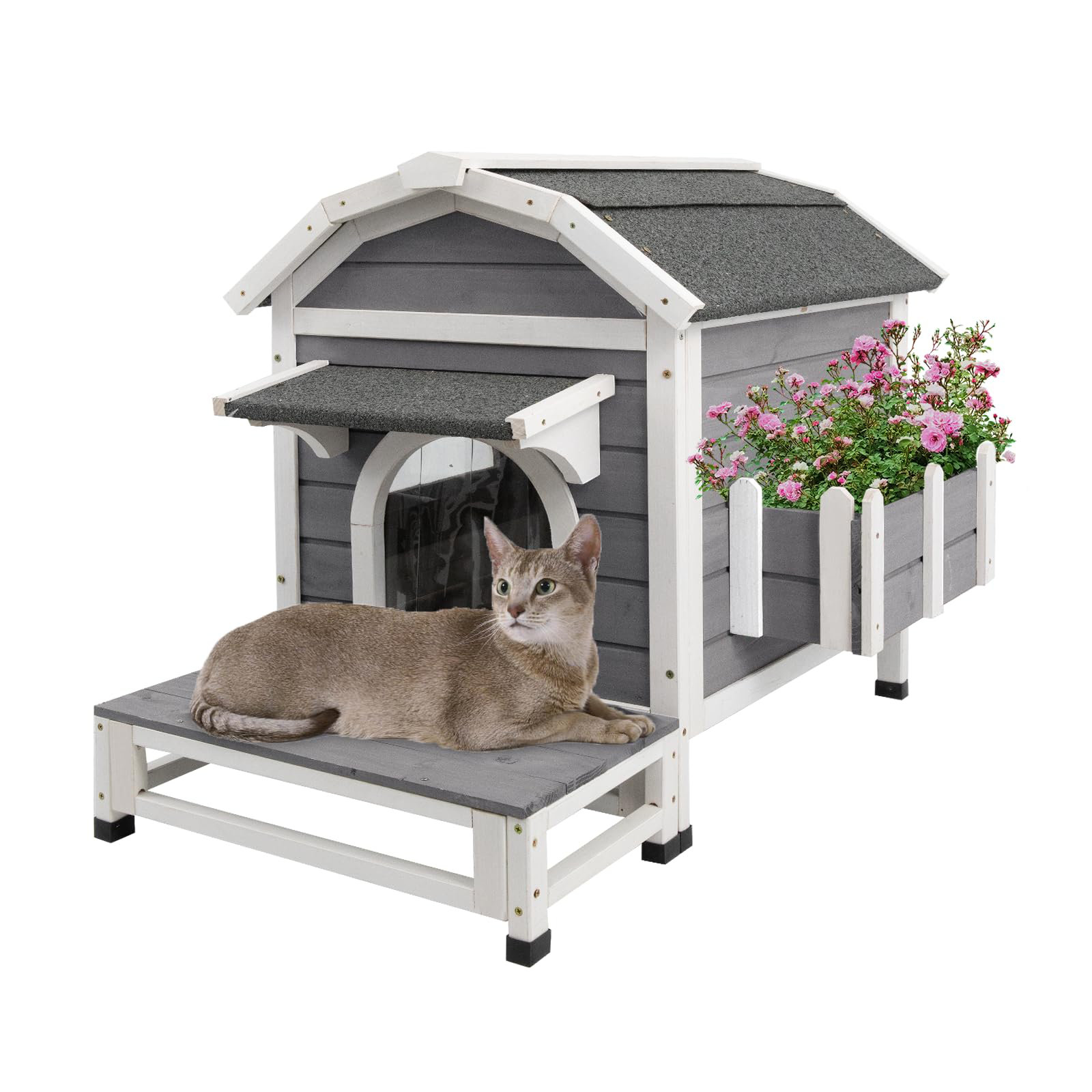 Tucker Murphy Pet™ Cat House With Balcony | Wayfair
