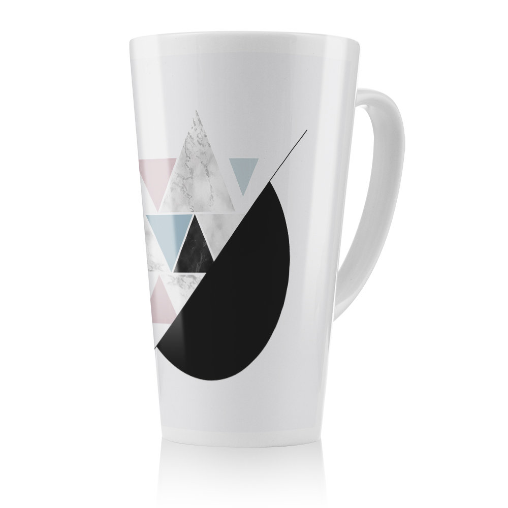 East Urban Home Triangles & Semi Circle Pattern Latte Mug | Wayfair.co.uk
