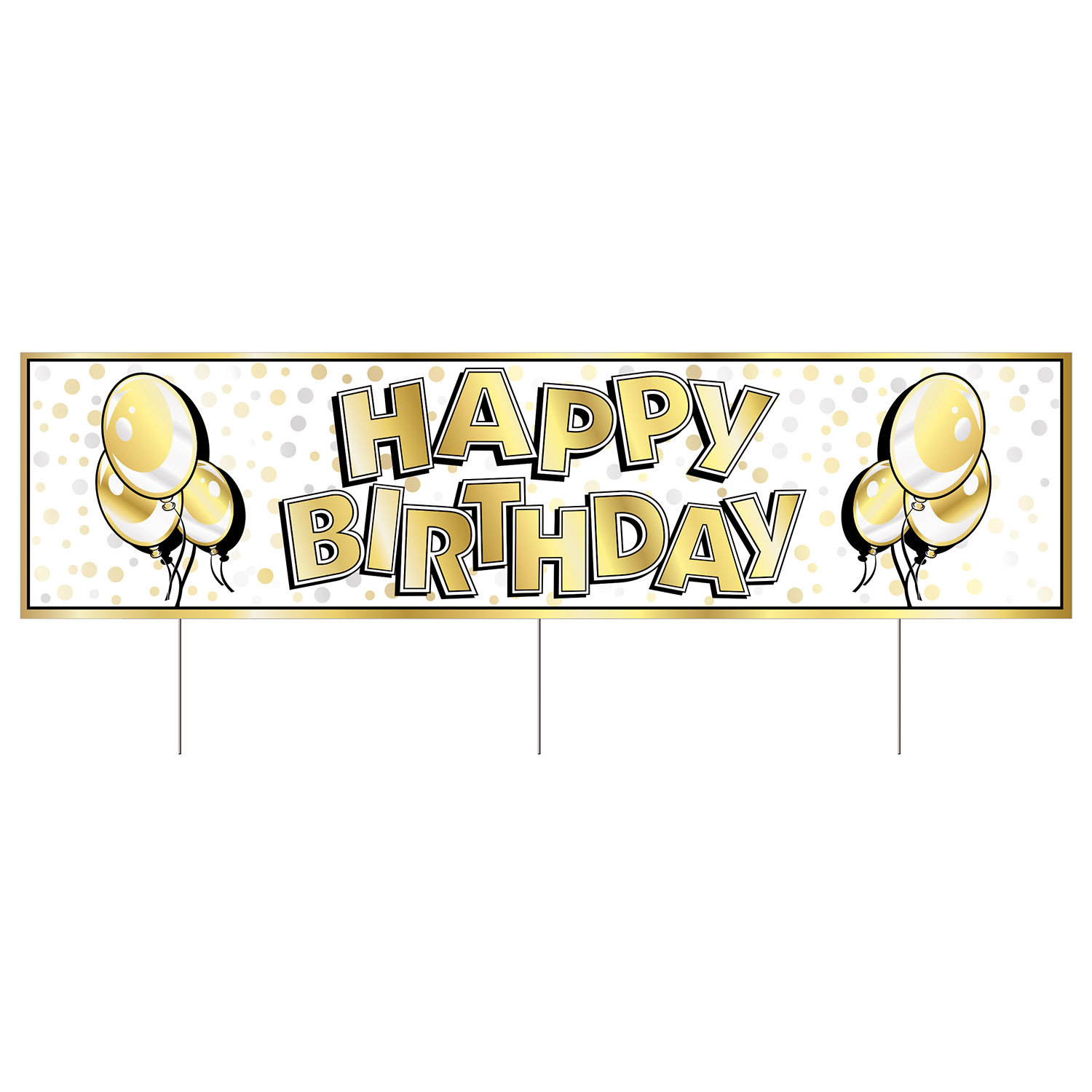 The Party Aisle™ Plastic Jumbo Happy Birthday Yard Sign - Wayfair Canada