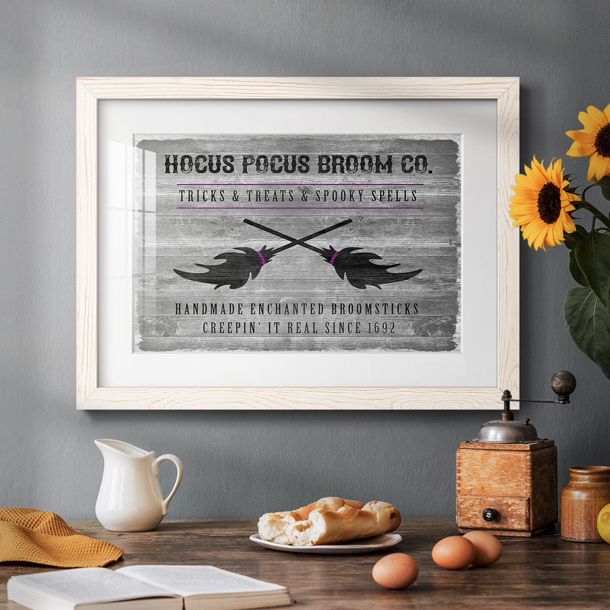 Trinx Hocus Pocus Broom Co Framed On Paper Print | Wayfair