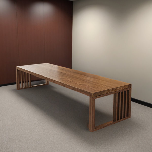 LORENZO Modern Simple Large Pine Long Strip Dining Table Solid Wood ...