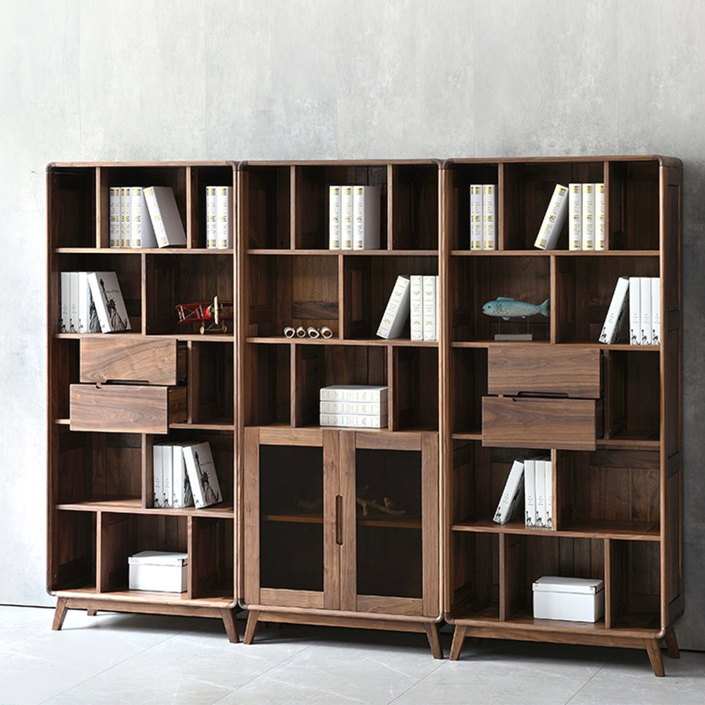 Kaoloupin High quality black walnut bookcase | Wayfair