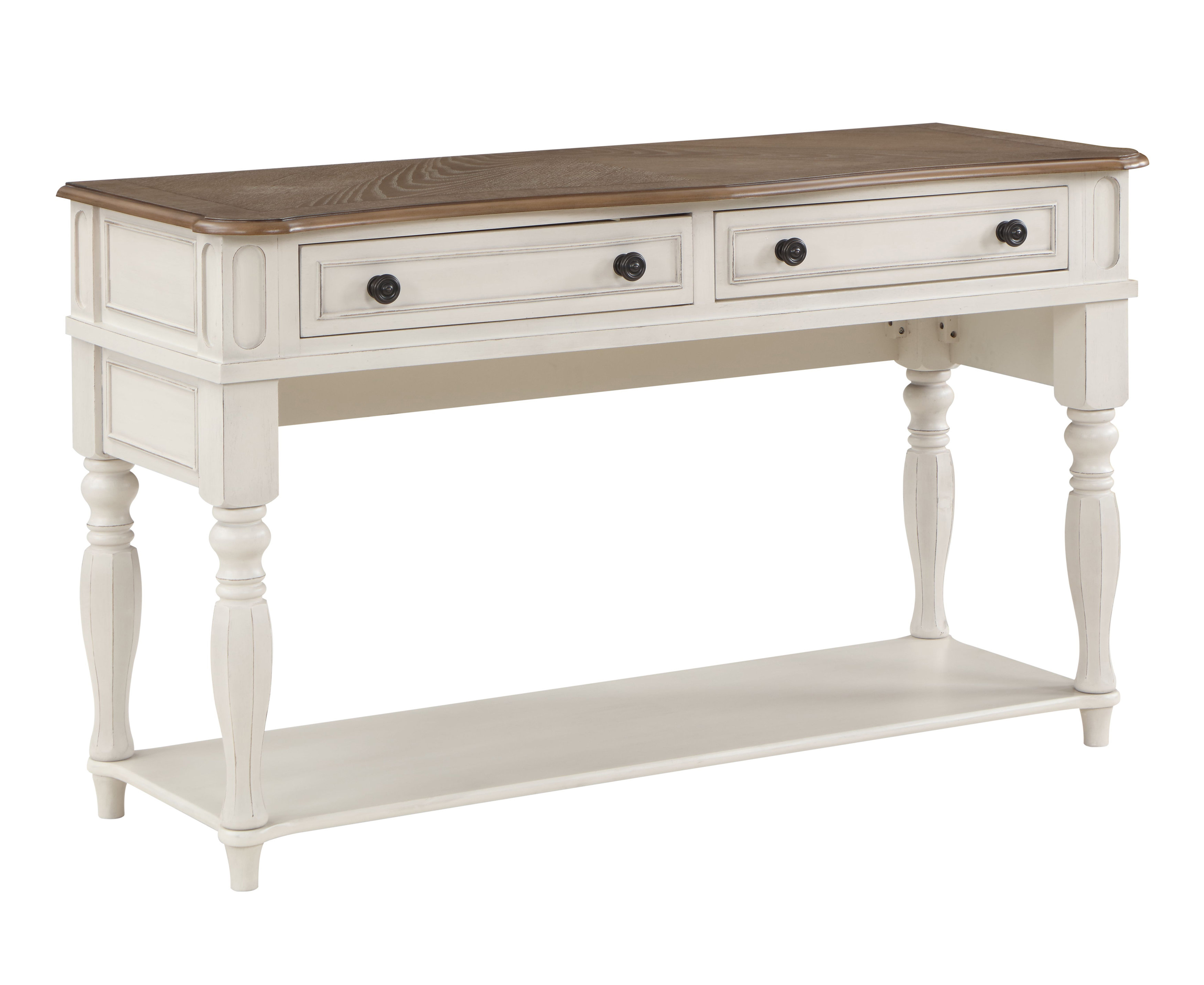 One Allium Way® Florian Transitional 2-Drawer Rectangular Sofa Table in ...