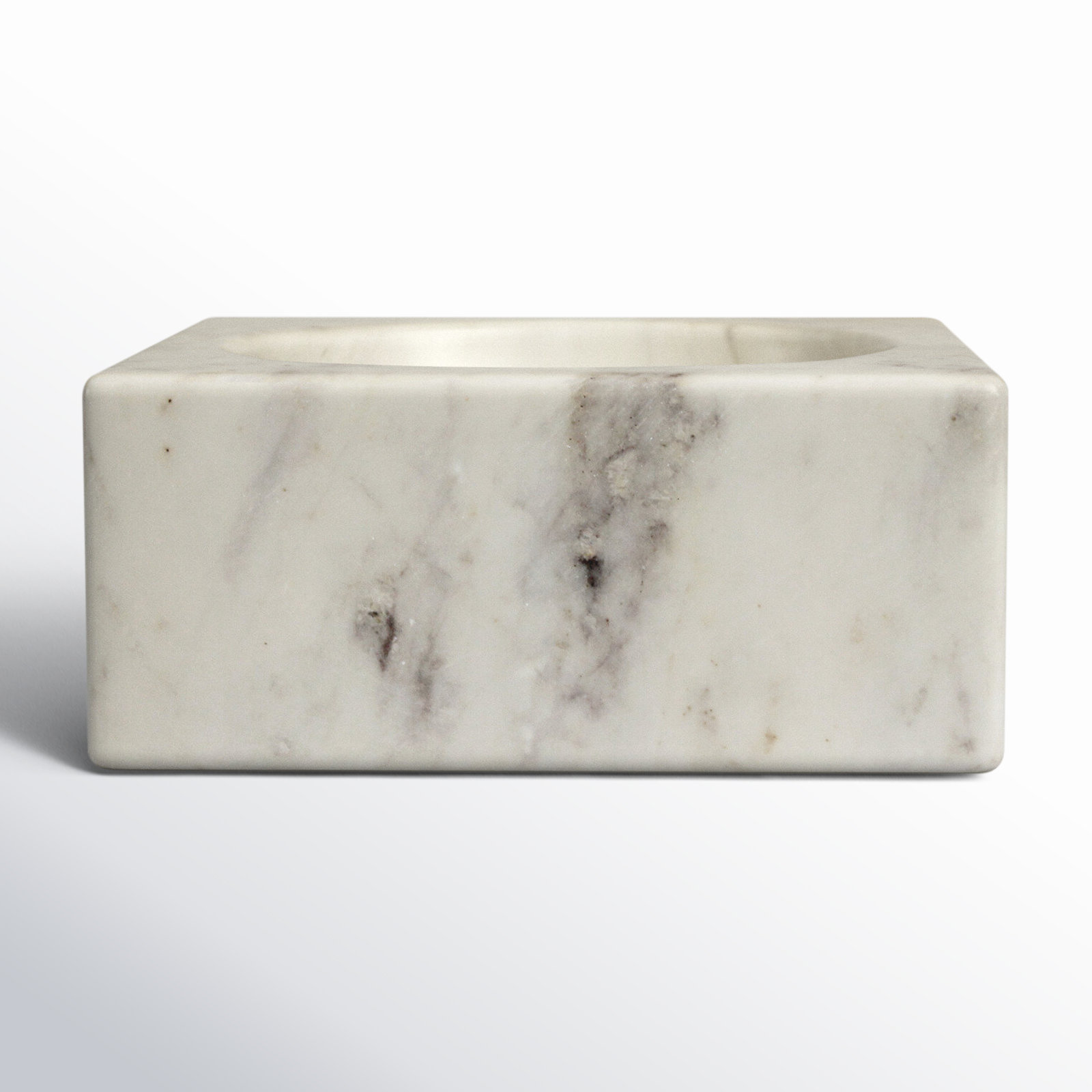 AllModern Matheson Marble Square Decorative Bowl in White/Purple ...