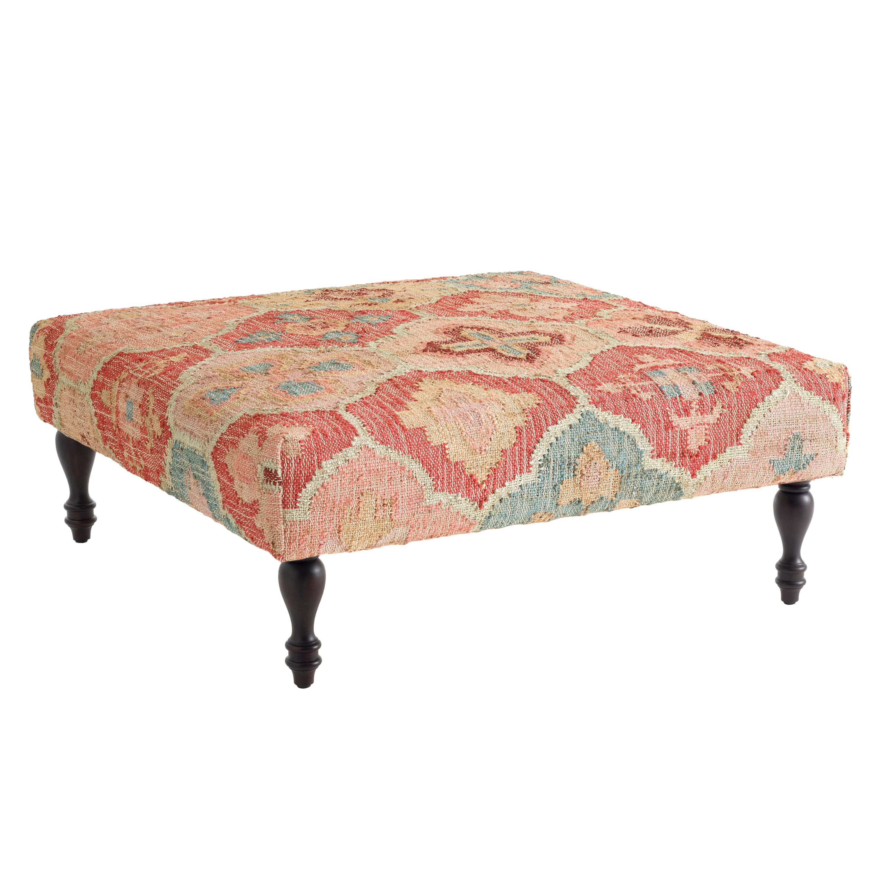 Annie Selke Home Pali Terracotta Rug Ottoman | Wayfair