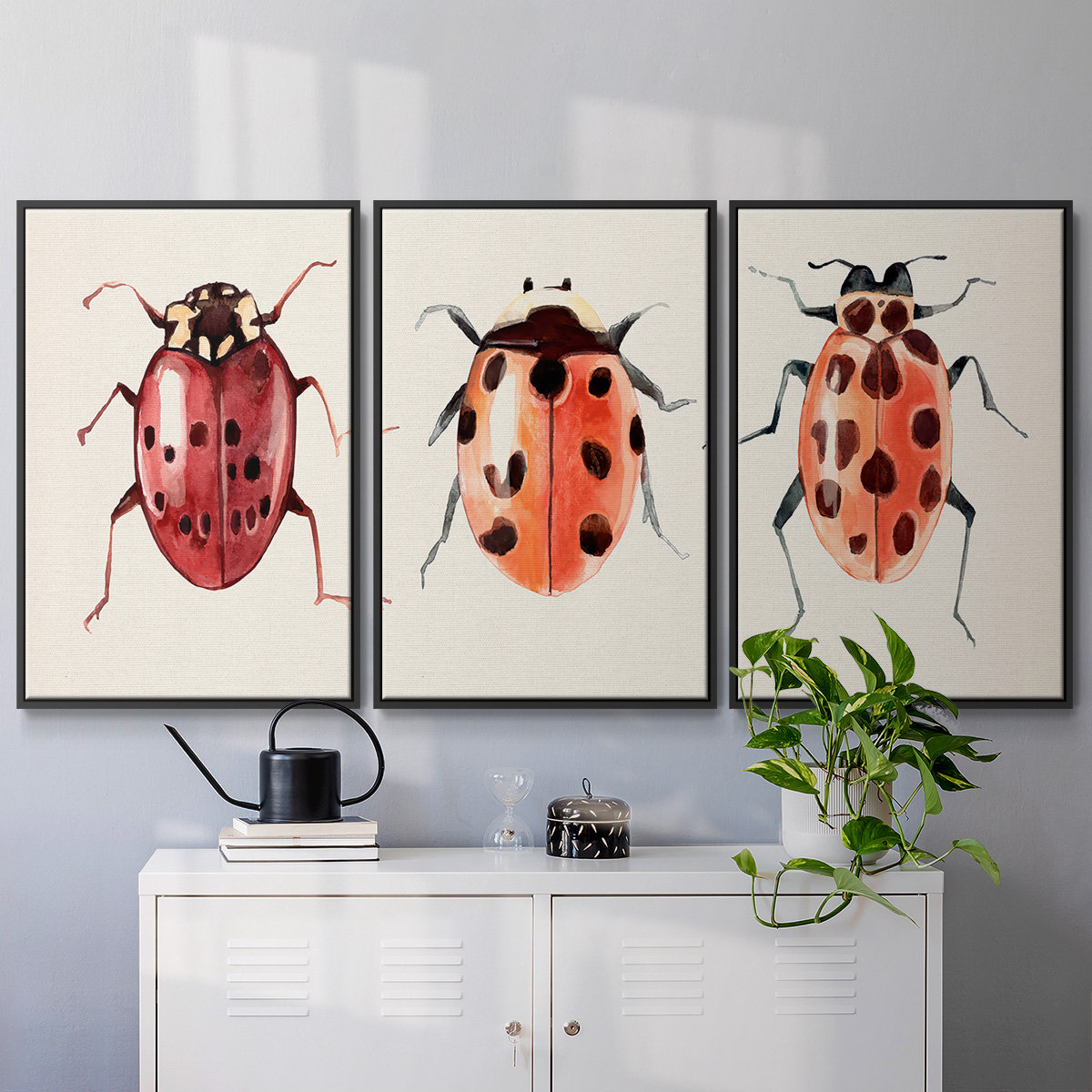Rosalind Wheeler Ladybug Display I - Multi Piece Framed Canvas ...