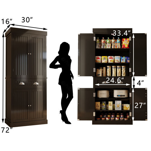 Red Barrel Studio® 72'' Kitchen Pantry & Reviews | Wayfair