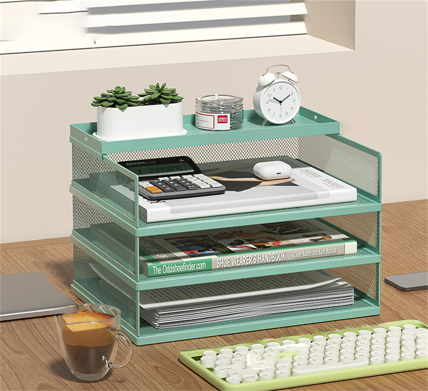 Inbox Zero Office File Shelf, Desktop Document Organizer, File Box ...